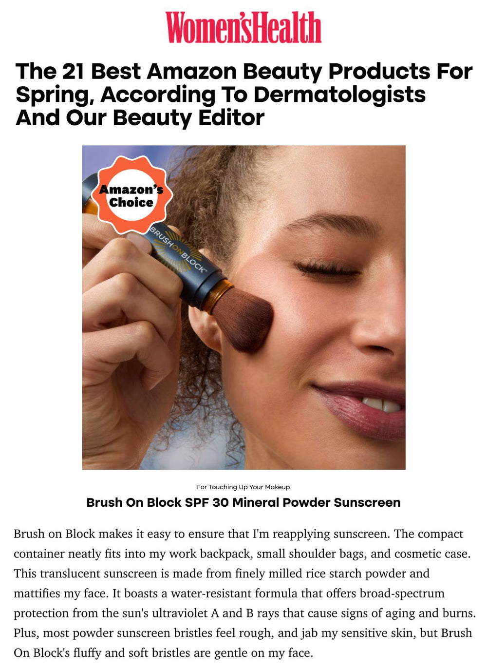 Brush On Block Press | Media Coverage & Beauty Editor Picks