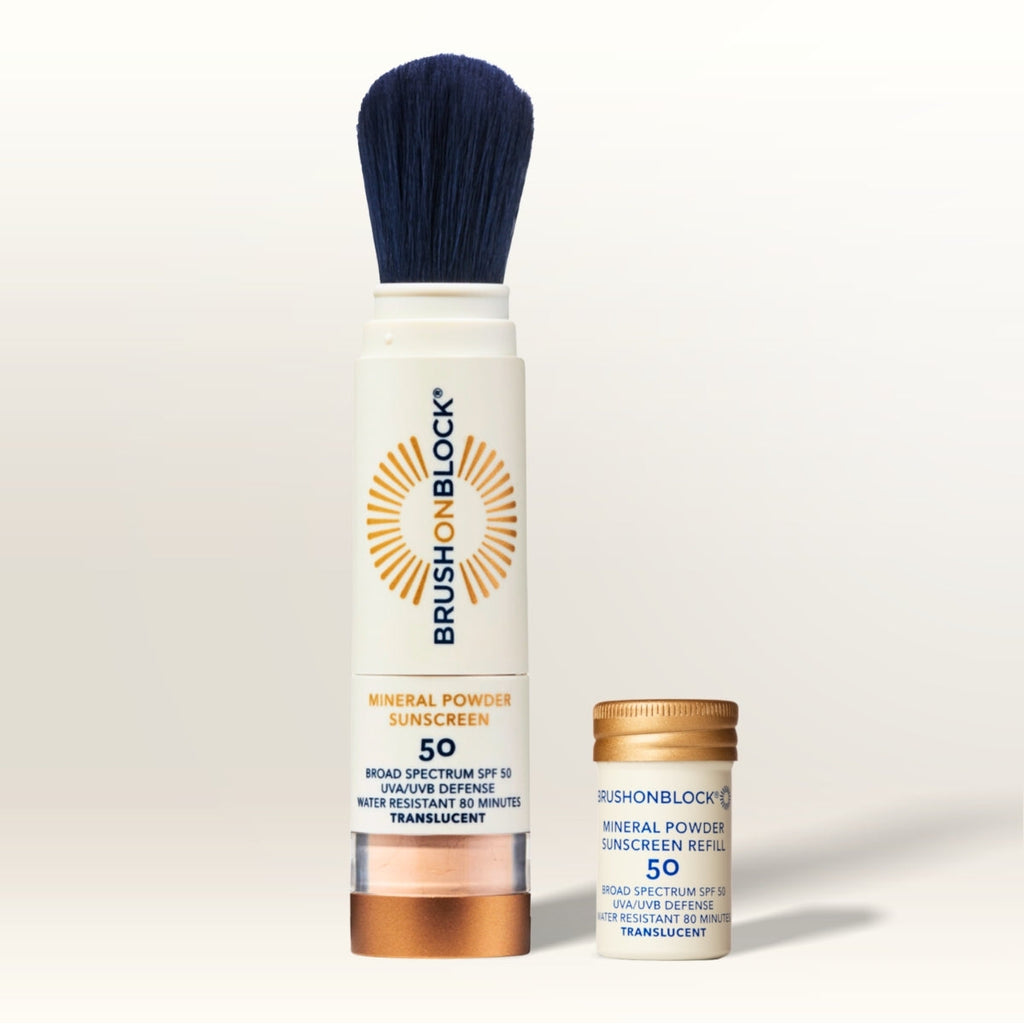 SPF 50 Brush + Refill Set | Brush On Block® Mineral Sunscreen
